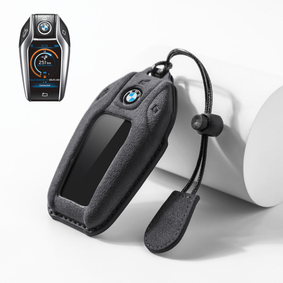 BMW LCD Key Cover Alcantara – Fits BMW 5 7 Series X5 X6 X7